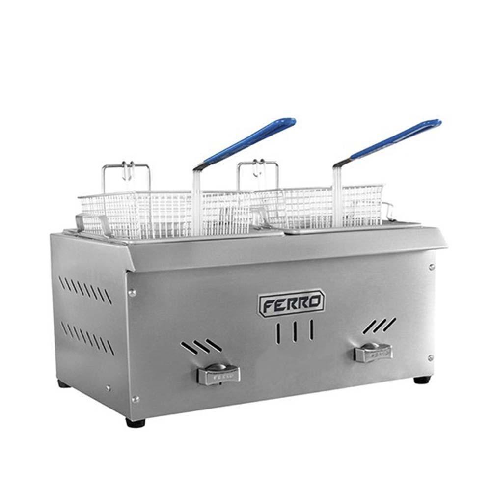Freidor Petit Doble 6 L Acero Inoxidable Ferro 16181002 – Chefs Toys